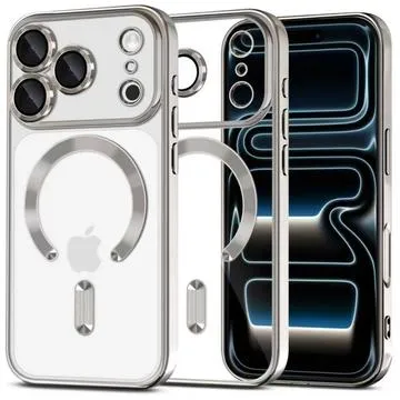 IPHONE 17 PRO TECH-PROTECT MAGFLEX CASE - MAGSAFE COMPATIBLE - CLEAR / SILVER