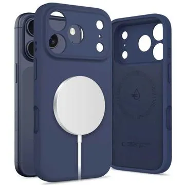 IPHONE 17 PRO TECH-PROTECT LIQUID SILICONE CASE - MAGSAFE COMPATIBLE - DEEP BLUE