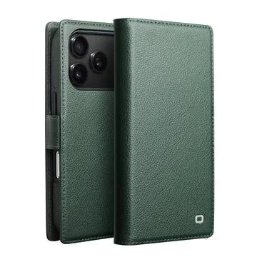 IPHONE 17 PRO QIALINO 2-IN-1 DETACHABLE WALLET LEATHER CASE - MAGSAFE COMPATIBLE - GREEN