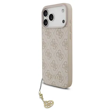 IPHONE 17 PRO MAX GUESS 4G CHARM HYBRID CASE - MAGSAFE COMPATIBLE - PINK