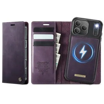 IPHONE 17 PRO MAX CASEME C49 2-IN-1 DETACHABLE WALLET CASE - MAGSAFE COMPATIBLE, RFID - PURPLE