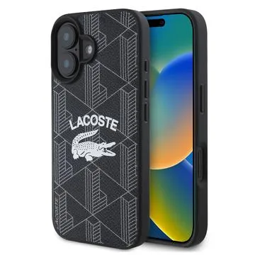IPHONE 16 LACOSTE BLEND MONOGRAM CASE - MAGSAFE COMPATIBLE - BLACK