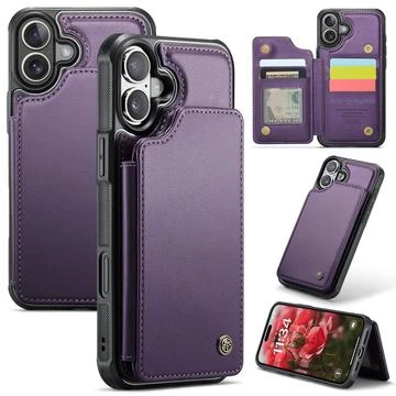 IPHONE 16 CASEME C22 CASE RFID CARD WALLET - PURPLE
