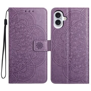 IPHONE 16 PLUS MANDALA SERIES FUTROLA-NOVČANIK - LJUBIČASTA