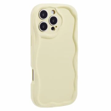IPHONE 16 PRO CANDY COLOR WAVY TPU CASE - YELLOW