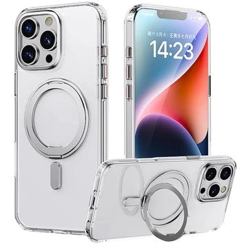 IPHONE 16 PRO MAGNETIC KICKSTAND HYBRID CASE - TRANSPARENT