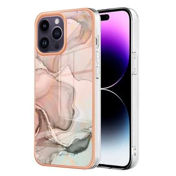 IPHONE 16 PRO MAX MARBLE PATTERN GALVANIZIRANA IMD TPU MASKA