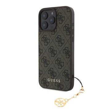 IPHONE 16 PRO MAX GUESS 4G CHARMS COLLECTION HIBRIDNA MASKA - BRAON