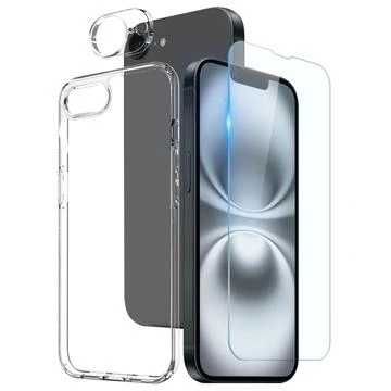 IPHONE 16E/17E NORTHJO 3-IN-1 PROTECTION SET - CLEAR