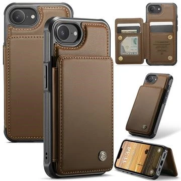 IPHONE 16E/17E CASEME C22 CASE RFID CARD WALLET - BROWN