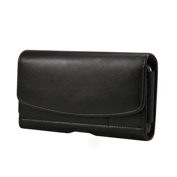 6.3-6.9 INCH HORIZONTAL STYLE UNIVERSAL PU LEATHER CASE WITH BELT CLIP FOR MEN, SIZE: 17.5 X 8.7 X 1.8CM