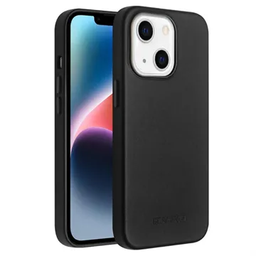 QIALINO PREMIUM MAG IPHONE 14 KOŽNA MASKA - CRNA