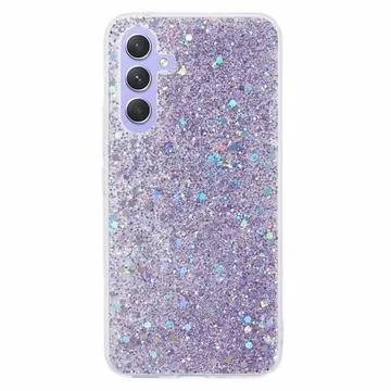 SAMSUNG GALAXY S26 GLITTER FLAKES TPU MASKA - LJUBIČASTA