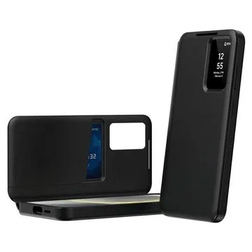 SAMSUNG GALAXY S26 ULTRA SMART CLEAR VIEW FLIP CASE WITH CARD SLOT - BLACK