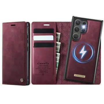 SAMSUNG GALAXY S26 ULTRA CASEME C49 2-IN-1 DETACHABLE WALLET CASE - MAGSAFE COMPATIBLE, RFID - RED