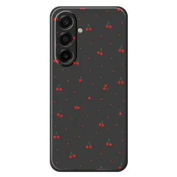 SAMSUNG GALAXY A17 CHERRY PATTERN TPU CASE - BLACK