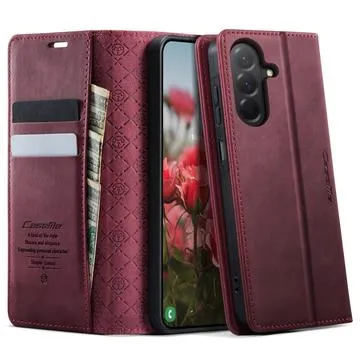 SAMSUNG GALAXY A57 CASEME 033 CALF TEXTURE WALLET CASE WITH RFID BLOCKING - RED