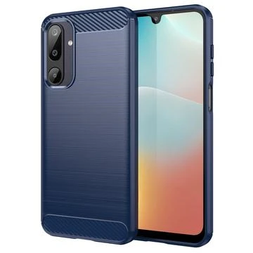 SAMSUNG GALAXY M16/F36 BRUSHED TPU CASE - CARBON FIBER - BLUE