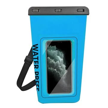 2L WATERPROOF DRY BAG WITH TOUCH-SCREEN SMARTPHONE POUCH - BLUE