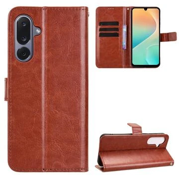 SAMSUNG GALAXY M36 WALLET CASE WITH STAND - BROWN