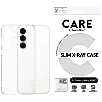 SAMSUNG GALAXY S25 FE PANZERGLASS CARE FASHION SLIM X-RAY CASE - TRANSPARENT