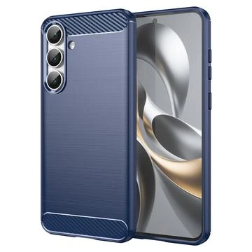 SAMSUNG GALAXY S25 FE BRUSHED TPU CASE - CARBON FIBER - BLUE