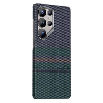 SAMSUNG GALAXY S25 ULTRA BENKS KEVLAR ARAMID FIBER CASE - MAGSAFE COMPATIBLE - GREY / GREEN