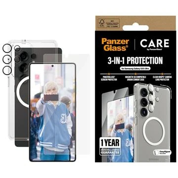 SAMSUNG GALAXY S25 ULTRA PANZERGLASS CARE FLAGSHIP 3-IN-1 BUNDLE - CLEAR