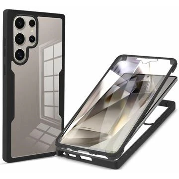 SAMSUNG GALAXY S25 ULTRA 360 PROTECTION SERIES CASE - BLACK / CLEAR