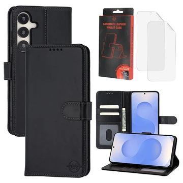 SAMSUNG GALAXY S25+ MYTPHONE CARDMATE LEATHER WALLET CASE - BLACK