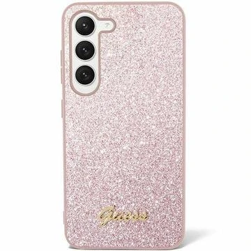 SAMSUNG GALAXY S24 GUESS GLITTER FLAKES METAL LOGO HIBRIDNA MASKA
