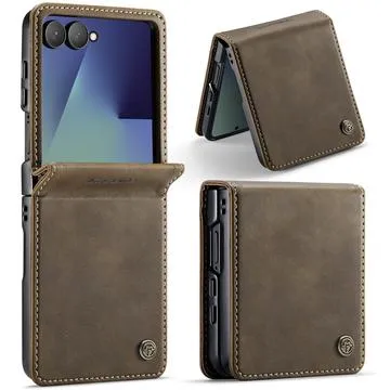 SAMSUNG GALAXY Z FLIP7 CASEME 033 CALF TEXTURE WALLET CASE WITH RFID BLOCKING