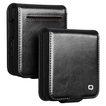 SAMSUNG GALAXY Z FLIP7 QIALINO CLASSIC WALLET LEATHER CASE (OPEN BOX - BULK) - BLACK
