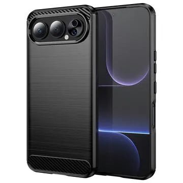 HONOR 500 BRUSHED TPU CASE - CARBON FIBER - BLACK