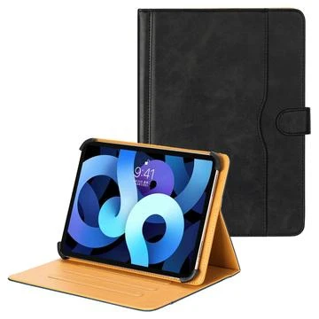 UNIVERSAL DUAL-COLOR LEATHER TABLET CASE - 11"-12.4" - BLACK