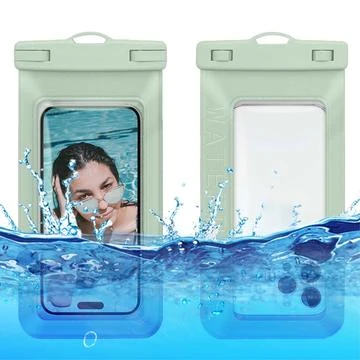 FLOATING UNIVERSAL IPX8 WATERPROOF CASE - 7.5" - GREEN
