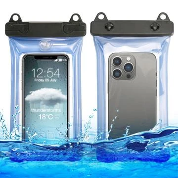 INFLATABLE FLOATING UNIVERSAL WATERPROOF CASE IPX8 - 7.5" - BLUE
