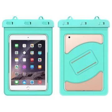 UNIVERSAL IPX8 WATERPROOF TABLET CASE - 9" - CYAN