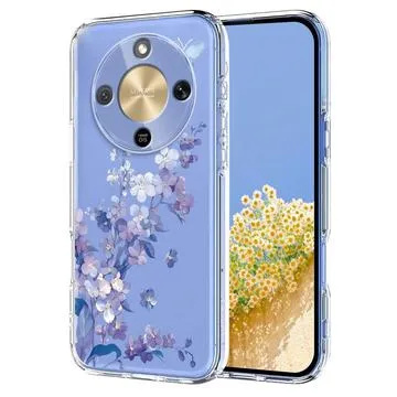 HONOR X70/X9D/MAGIC8 LITE FLORAL PATTERN TPU CASE - PURPLE