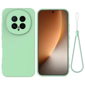 HONOR MAGIC8 LIQUID SILICONE CASE WITH HAND STRAP - GREEN