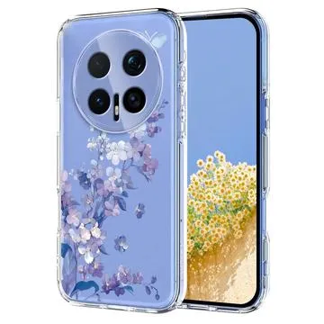 HONOR MAGIC8 PRO FLORAL PATTERN TPU CASE - PURPLE
