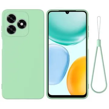 HONOR X5C/X5C PLUS/PLAY10A LIQUID SILICONE CASE WITH HAND STRAP - GREEN