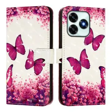 HONOR X5C PLUS WONDER SERIES WALLET CASE - ROSE BUTTERFLIES