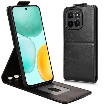 HONOR X6C VERTICAL FLIP CASE WITH STAND - BLACK