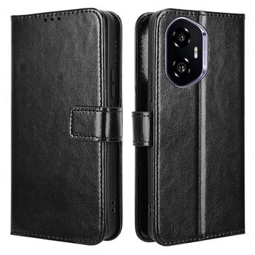 HONOR 300 WALLET CASE WITH MAGNETIC CLOSURE - BLACK