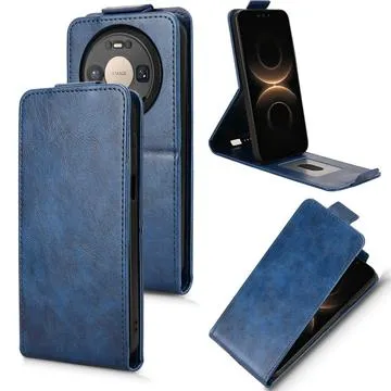 HUAWEI MATE 80/80 PRO VERTICAL FLIP CASE WITH STAND - DARK BLUE