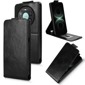HUAWEI MATE 80 PRO MAX VERTICAL FLIP CASE WITH STAND - BLACK