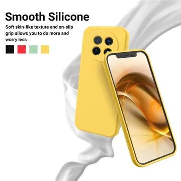 HUAWEI NOVA 14I LIQUID SILICONE CASE WITH HAND STRAP - YELLOW