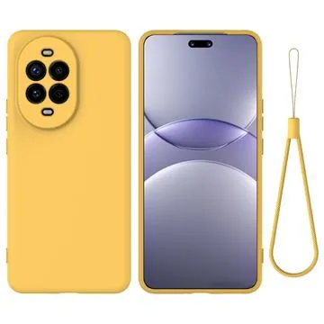 HUAWEI NOVA 15 LIQUID SILICONE CASE WITH HAND STRAP - YELLOW