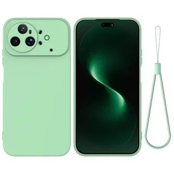 HUAWEI NOVA 15 ULTRA LIQUID SILICONE CASE WITH HAND STRAP - GREEN